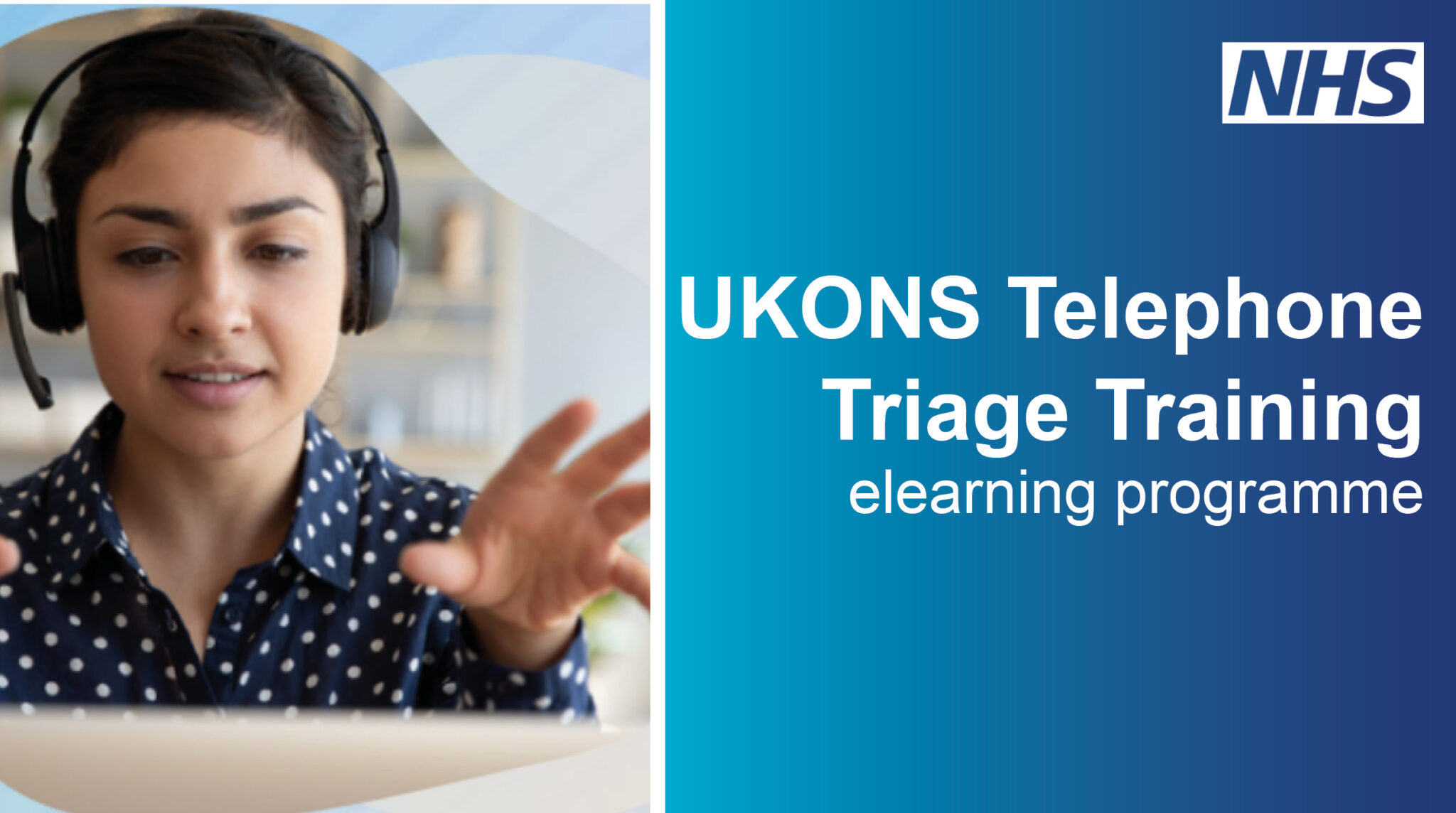 UKONS Telephone Triage Training graphic - elearning for healthcare